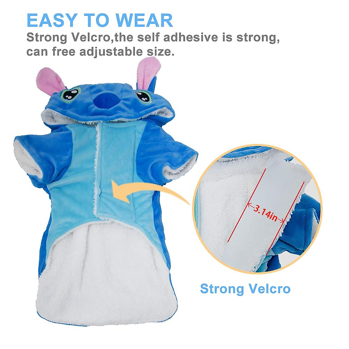 Dog Costume, Gimilife Dog Hoodie, Dog Halloween Costume Pet Xmas Pajamas Outfit, Pet Coat Cartoon Costumes for Small Medium Large Dogs and Cats for Halloween Christmas and Winter - S