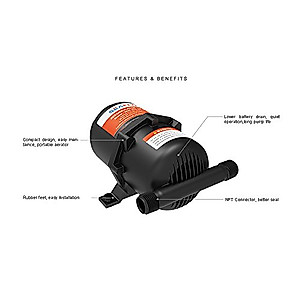 Seaflo 0.75/1.0 Liter Pressurized Accumulator Tank