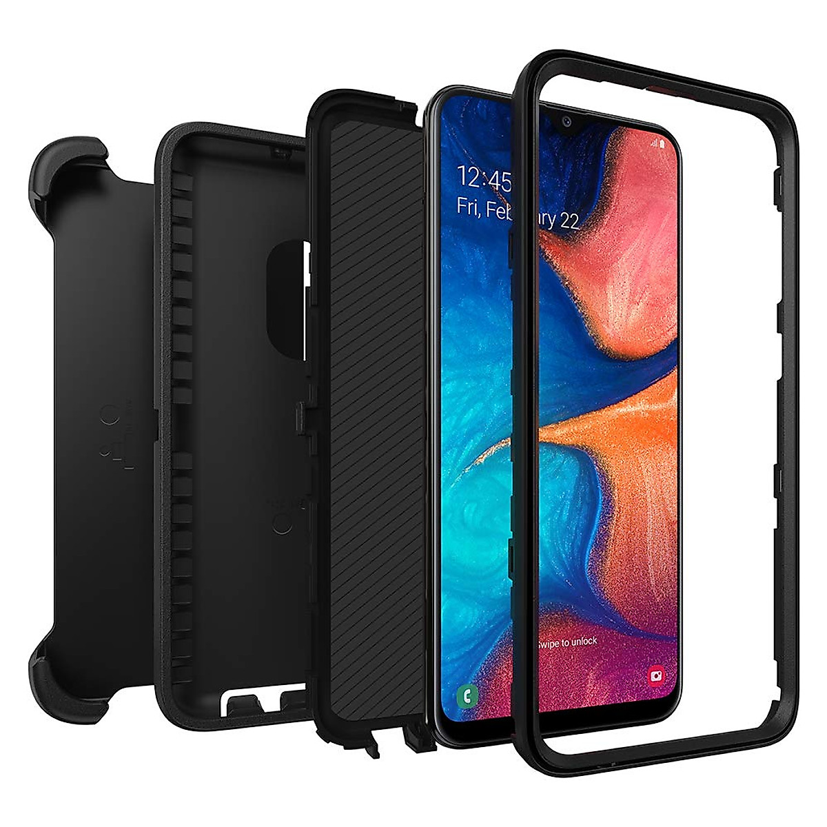 OtterBox DEFENDER SERIES SCREENLESS Case Case for Samsung Galaxy A20 - BLACK