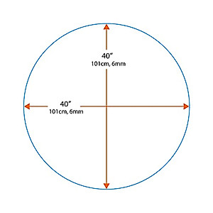Pro Safe Glass 40 Round Tempered Clear Glass Table Top - 1/4 Thick with Flat Polish Edge