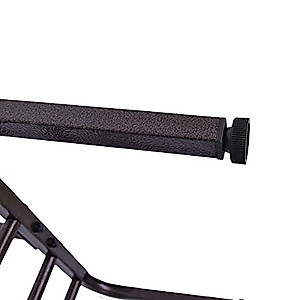 BOFENG Metal Garment Rack Heavy Duty Clothes Stand Rack With Top Rod and Lower Storage Shelf Industrial Clothes Rack for Indoor Bedroom (Brown)