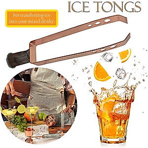 Galrose Dezigns Cocktail Shaker Set - 6 Bar Tools Bar Accessories Rustic Galvanized Iron Bar Set Rose Gold Trim - Mixology Bartender Kit with Stand. Unique Gift for 6th Iron Anniversary for Couple