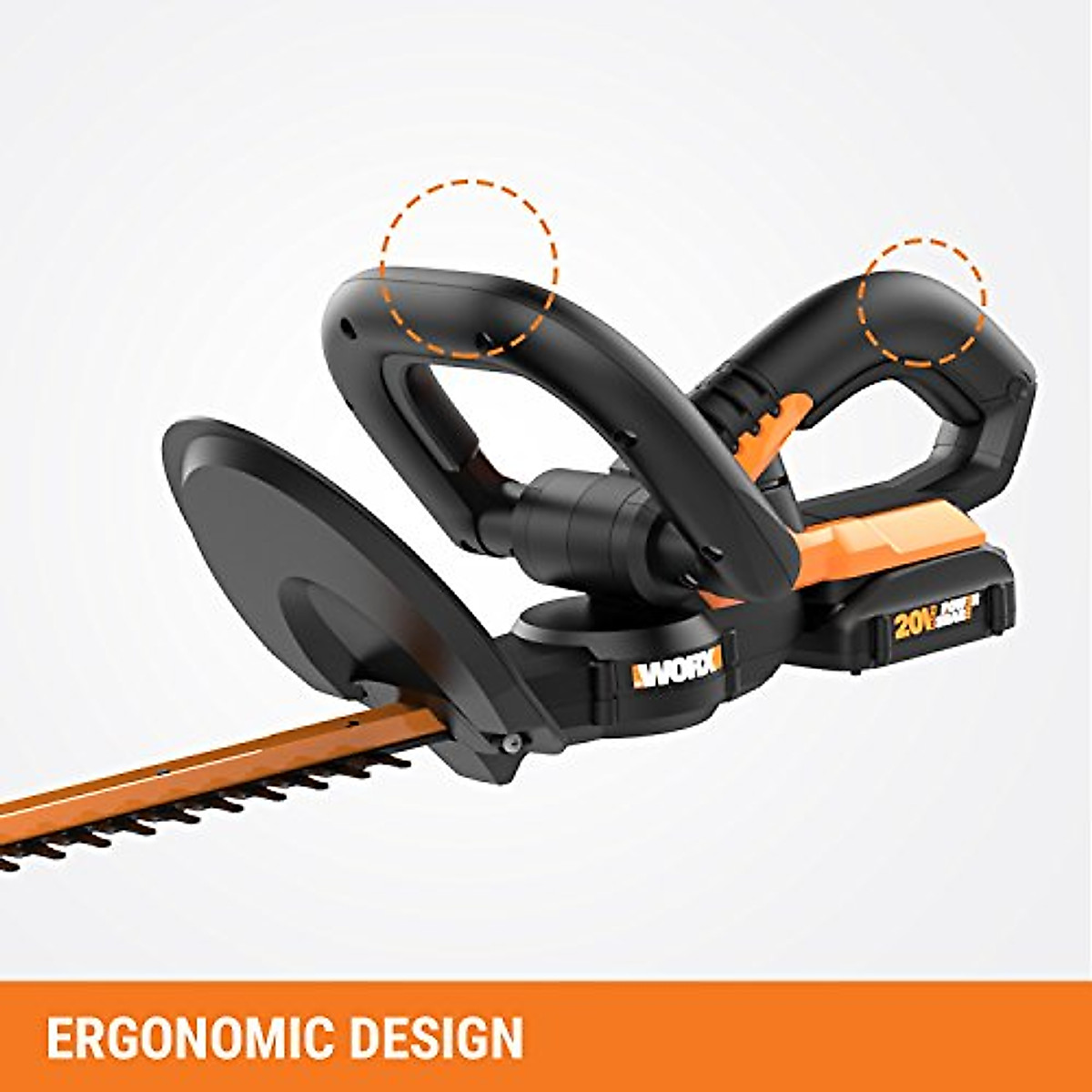 WORX WG255.1 20V PowerShare 20" Cordless Electric Hedge Trimmer