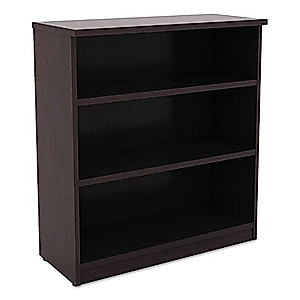Alera ALEVA634432ES Valencia Series 31-3/4 in. x 14 in. x 39-3/8 in. Three-Shelf Bookcase - Espresso