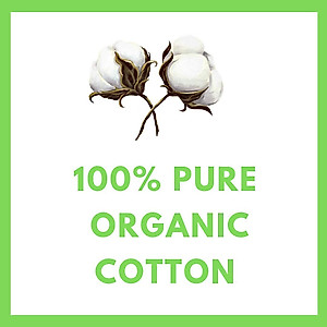 Baby Organic Large Dry Pads 100% Cotton Squares for Baby Care Diapering (60 count)