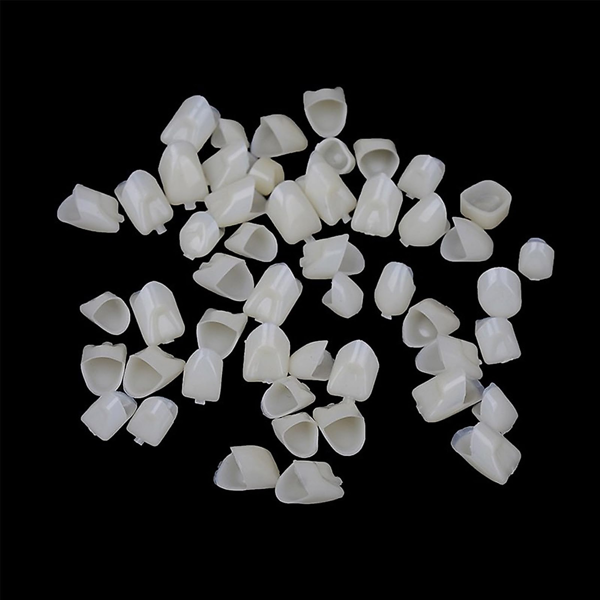 Temporary Fake Tooth Cap Crown,140 Pieces Front Teeth with Thermal Beads Cap Filler for Teaching or DIY