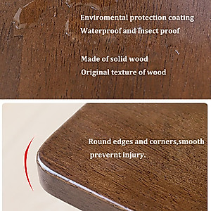 GOLDEN SUN Wooden Step Stool Small 10 Inch Square Foot Stool Plant Stand Detachable 4 Legs Vanity Stool Bench Brown Squarestool-brown262626 10 x 10 x 10 inch