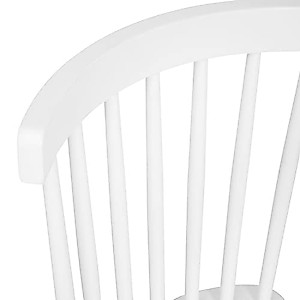Flash Furniture Solid Wood Spindle Back Armless Kitchen or Dining Room Chairs-No Assembly Required, (Pack of 2), White Visit The Store