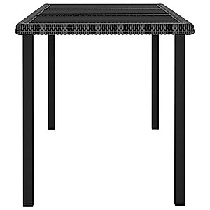 YUHI-HQYD 7 Piece Patio Dining Set,Balcony Bar,Party Furniture,Comfortable Casual Furniture,Suitable for Balcony, Deck, Backyard, Patio, Garden, Poolside, etc. Poly Rattan Black