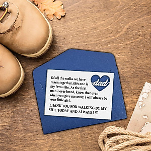 UPNEGE Gift for Father of the Bride, Wedding Gift for Dad Engraved Wallet Insert Card