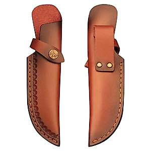 DONGKER Knife Sheath,8.66" Leather Straight Knife Holster with Belt Buckle for 4.72" Blade Length & 1.57" Width Knife