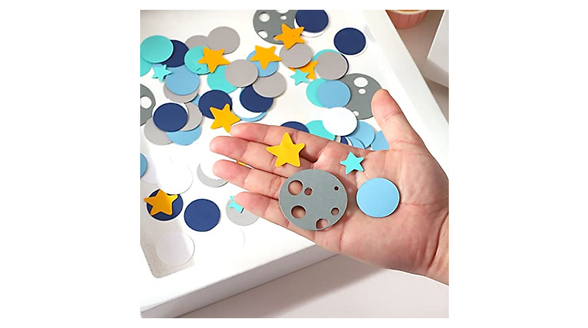 VAVAYAO Space-Themed First Birthday Confetti Kit for Celebrations