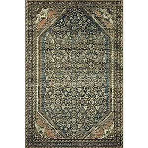 Magnolia Home by Joanna Gaines x Loloi Banks Collection BAN-02 Machine Washable Denim / Clay 2'-6" x 7'-6" Runner Rug