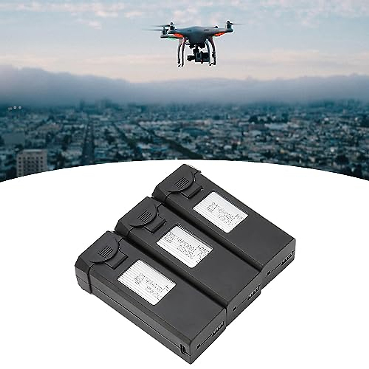 PUSOKEI 3PCS RC Drone Battery, 3.7V 1800MAH Quadcopter Drone Battery Replacement Battery for A258 F184 SP3 RC Drone