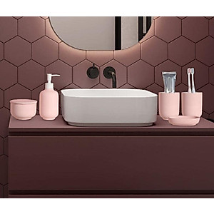 CZDYUF Five-Piece Bathroom Toothbrush Mouthwash Cup Gift Wash Set Decoration Storage Bathroom