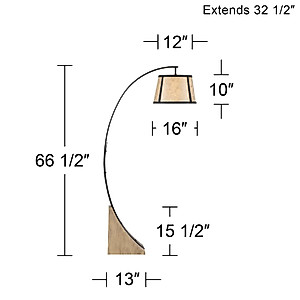 Franklin Iron Works Oak River Rustic Farmhouse Mission Style Arched Floor Lamp 66.5" Tall Dark Gray Black Wood Standing Base Mica Drum Shade for Living Room Reading House Bedroom Home Office