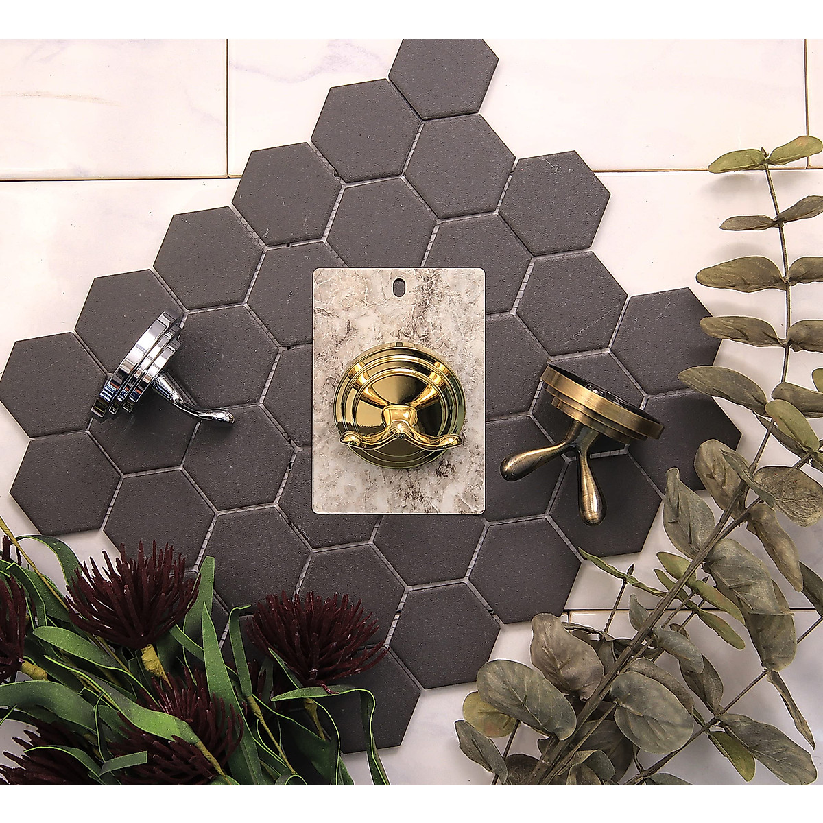 Kingston Brass BA2717PB Milano Double Robe Hook, Polished Brass, 2-5/8"