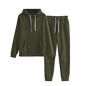 Sweatsuits for Women Set 2 Piece Long Sleeve Hoodie Sweatshirt and Drawstring Jogger Pants Fall Outfits Trendy