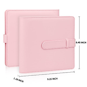 360 Pockets Photo Album for Fujifilm Instax Mini 12 11 9 8 40 Evo Instant Camera, For Polaroid Snap/PIC-300/Z2300/ SocialMatic Instant Cameras & Zip Instant Printer (Baby Pink)