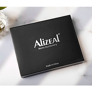 Alizeal Mens Classic Paisley Woven Self-tied Adjustable Bow Tie, Cummerbund and Pocket Square, Dark Green