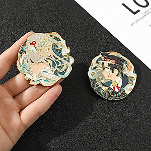 Ealipoi Anime Toilet Bound Hanako Kun Brooch Yashiro Nene Pins Hanako kun Brooches Metal Pendant Cosplay Gift for Women (straight)