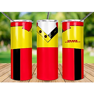 DHL Uniform #1 20oz Stainless Steel Tumbler, Slide Door Lid & Straw Included, Personalize, Add Name, Gift, Thank You, Use At Work, Great For Keeping Drink Cold or Hot