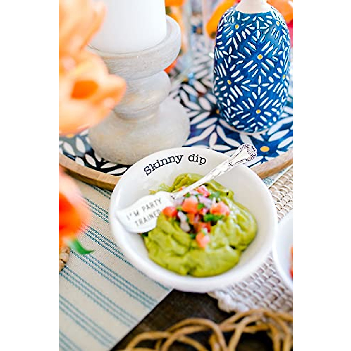 Mud Ceramic Pie Bowl and Spreader Gift Set, Skinny Dip