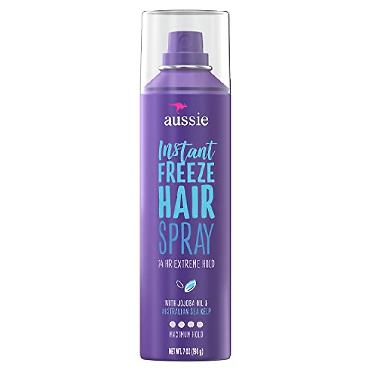 Aussie Instant Freeze With Jojoba Oil & Sea Kelp Hairspray, 7.0 Oz, 7 Fl Oz