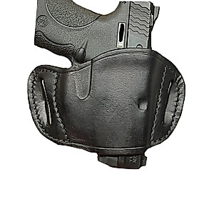Black Leather Beltslide Gun Holster for Taurus PT 709, PT 740 Slim