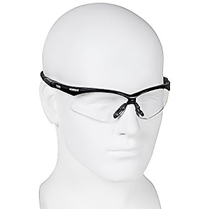 Nemesis Safety Glasses, Black Frame, Clear Lens, pack of 3