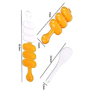 DZHT Rice Ball Molds, DIY Rice Baller Shakers Lunch Maker Mould, Onigiri Mold, Ball Shaped Kitchen Tools Food Decor for Kids, Rice Ball Mold Shaker Sushi Maker Mould with a Mini Rice Paddle (1 Set)