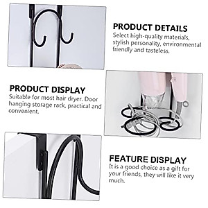 Alipis 1pc Hair Dryer Storage Holder Wall Mounted Shelf Metal Organizer Shelf Metal Storage Shelf Blow Dryer Holder Metal Hair Dryer Holder Hair Dryer Holder Cabinet Multi-Function Rack