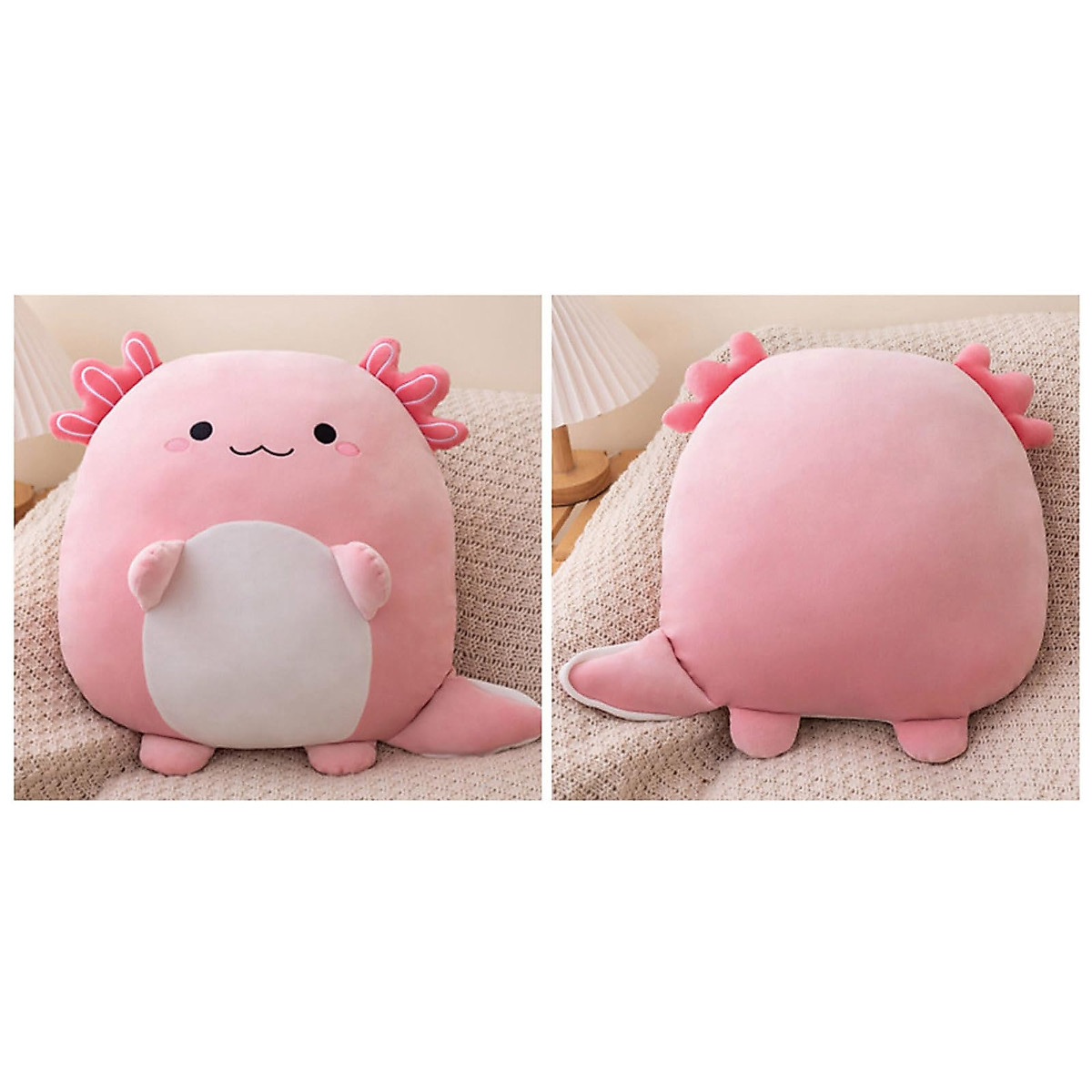 16 Inch Plush Axolotl Stuffed Animal Axolotl Hugging Pillow Pink Axolotl Plushies Throw Pillow Axolotl Anime Gift for Kids and Lovers in Birthday,Valentine's Day,Christmas...