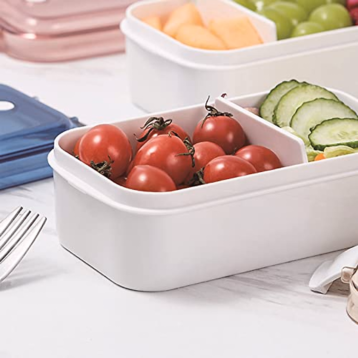 3 Pack Plastic Food Fruits Small Storage Containers with Lids, 100% BPA Free, Food Grade Materials, Dishwasher, Microwave and Freezer Friendly (Color : Blue)