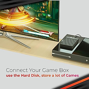 SUHSAI External Hard Drive Type C 500GB USB 3.0 Ultra Slim HDD Storage & Backup Data Hard Disk Compatible with Laptop Computer, Desktop, MAC, Gaming Console, Xbox Console (Black)