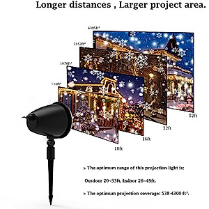 Snowfall LED Light Projector,Christmas Snow Light,Snowfall Projection Light with Snowstorm Effect for Christmas,Holiday,Halloween,Party,Garden,Wedding,Indoor Outdoor Decorations