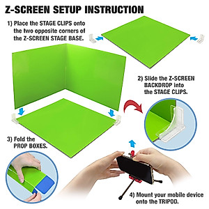 StikBot Zanimation Studio with Pet - Includes 2, 1 Horse, 1 Phone Stand and 1 Reversible Backdrop - in Eco-Friendly Packaging