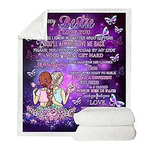 Juirnost Best Friend Woman Bestie Gifts for Women Best Friend Blanket BFF Gifts Bestfriend Birthday Gifts Bestie Blanket Bestie Birthday Gifts BFF Gifts for Women
