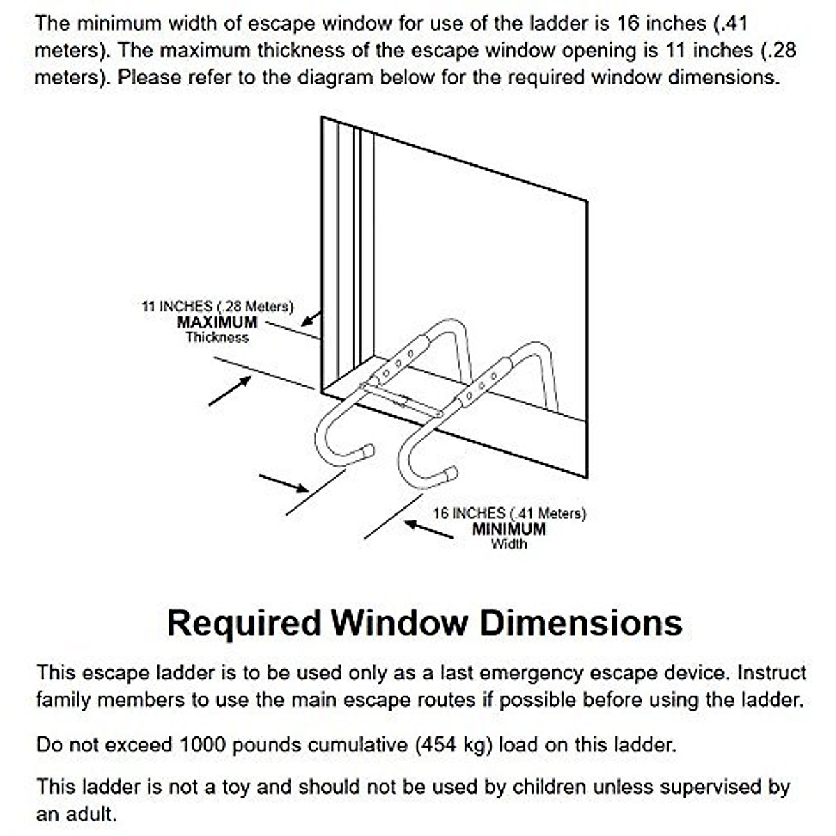Kidde Fire Escape Ladder, 3-Story Rope Ladder, Extends to 25-Feet, Anti-Slip Rungs
