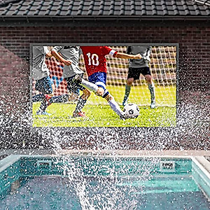 SYLVOX 43 Inch Outdoor TV, Waterproof 4K Smart TV, High Brightness,7x16(H) Commercial Grade, Supports Bluetooth & Wi-Fi, Suitable for Partial Sun