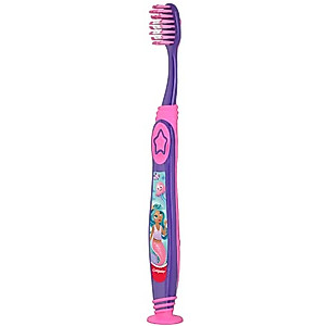 Colgate Mermaid Toothbrush with Suction Cup for Children 5+ Years Old, Extra Soft (Colors Vary) - Pack of 3
