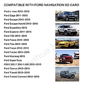 Taigoehua Metals for Ford Navigation SD Card SYNC USA and Canada 50 Cities Maps | A12 Navigation SD Card Correct Lane Guidance | GM5T-19H449-AF