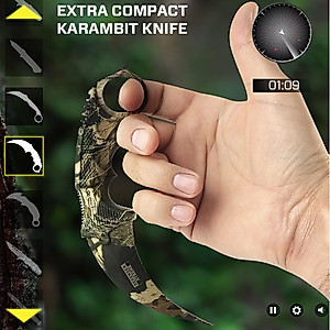 Karambit Knife - Fixed Blade Knife - Karambit Knives - CSGO Raptor Claw Knives - Best Combat Carambit for Hunting Camping Hiking EDC for Men Women Comes with Sheath - Fathers Day Dad Gift 16853