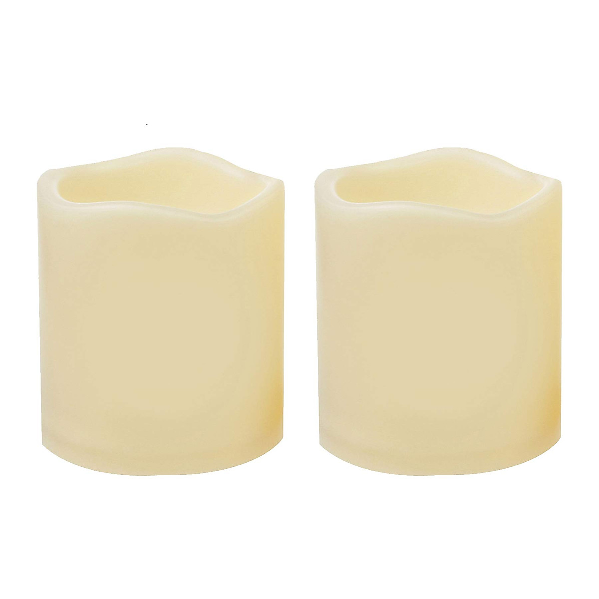 4 Pack LED Flameless Pillar Candles Waterproof Outdoor Battery Operated Candle Set with Cycling 24 Hours Timer Function for Lantern Home Garden Wedding Party Christmas Halloween Decoration 3x3 inches