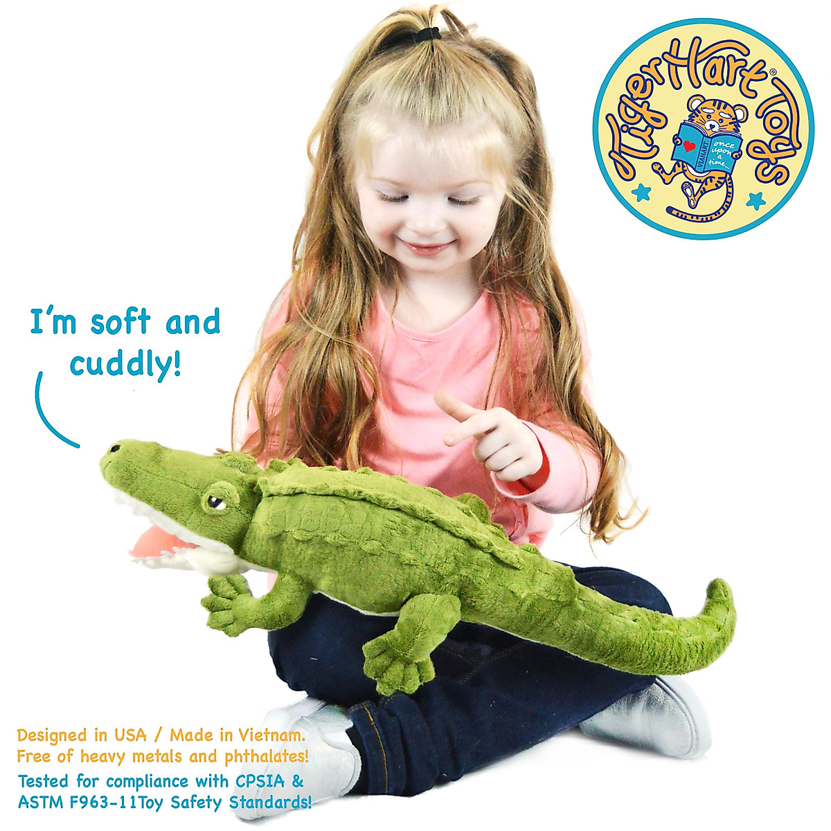 TigerHart Carioca The Crocodile - 19 Inch Large Alligator Stuffed Animal Plush