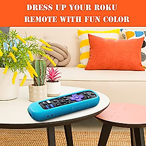 2 Pack Case for Roku Voice Remote Pro, Cover for Roku Headphone Remote Rechargeable Controller Silicone Sleeve Skin with Lanyard Glow in The Dark