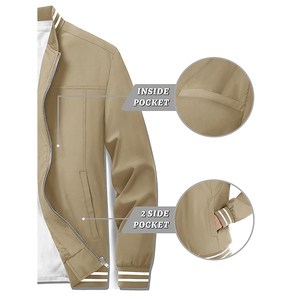 TACVASEN Men's Lightweight Jackets Casual Jackets Mens Casual Mens Windbreaker Jackets Lightweight Mens Spring Jackets Lightweight