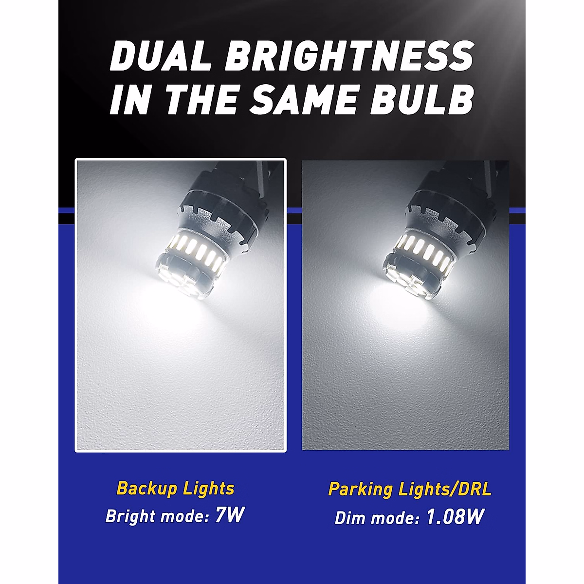 AUTOONE 1157 LED Bulb White 6500K, 2057 2357 7528 BAY15D LED Bulbs for Backup/Reverse Light, Tail Light, Brake Light, 300% Brighter Canbus Ready Plug and Play LED Bulbs, Pack of 2