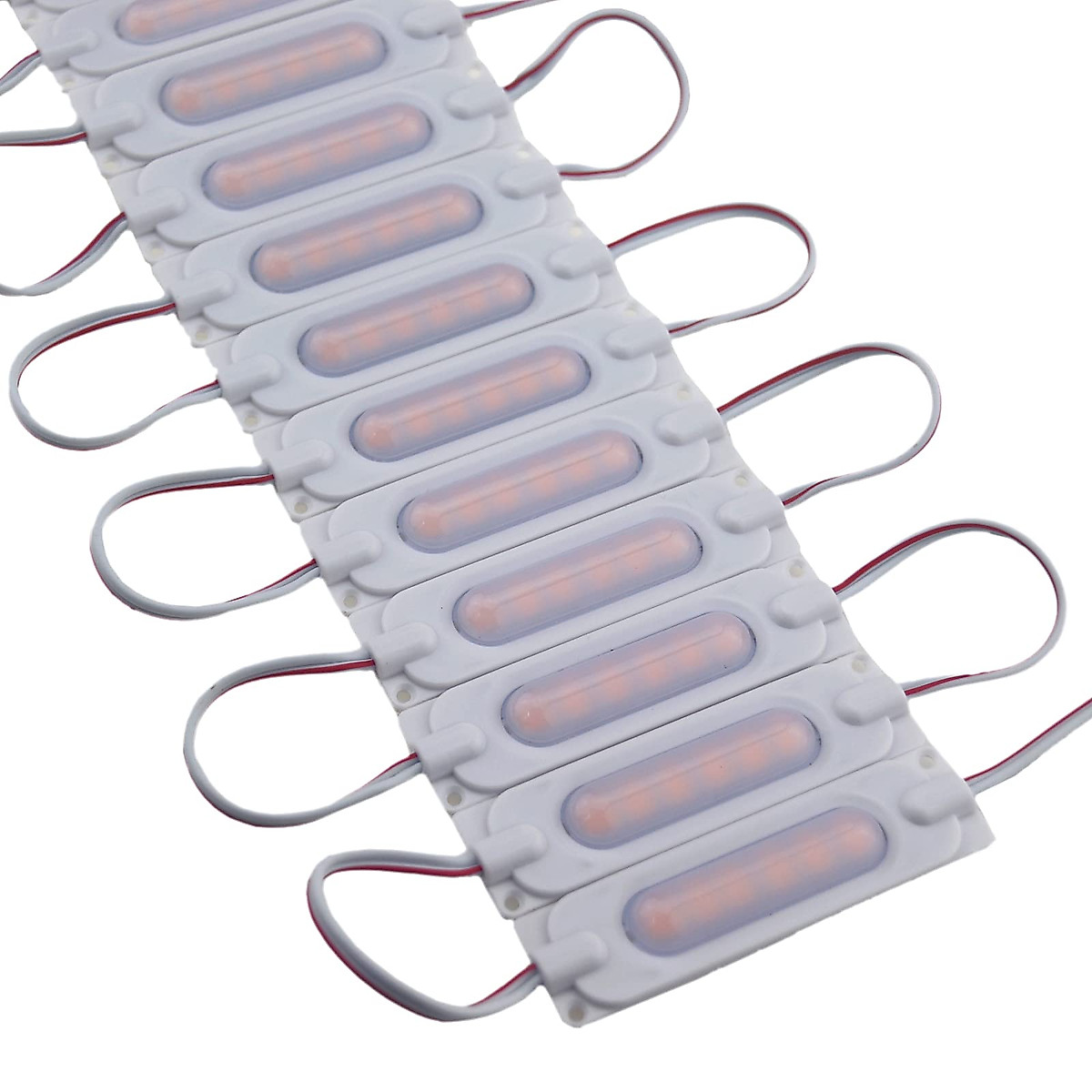 REXTiN Super Bright 200pcs 6 LED Module Lights for Letter Sign Advertising Signs 5050 led Sign Lights Waterproof with Tape Adhesive Backside (Warm White)