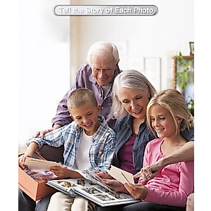 Popotop Photo Album Self Adhesive Scrapbook Album for 4x6 5x7 8x10 Pictures DIY Photo Book,Birthday Gifts for Women Mom,Wedding Baby Family Travel